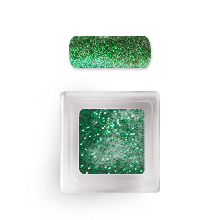 Farb Acryl Pulver - GLITTER Green Shimmer Nr.108 - fürs Nagelstudio
