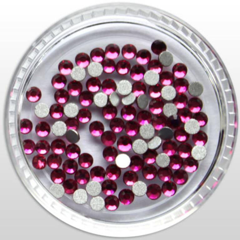 Kristall-Steinchen - 100 Stk. Fuchsia Nr.33